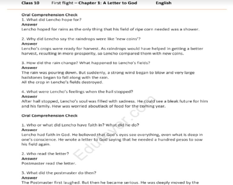 CBSE Class 10th English First Flight NCERT Solutions