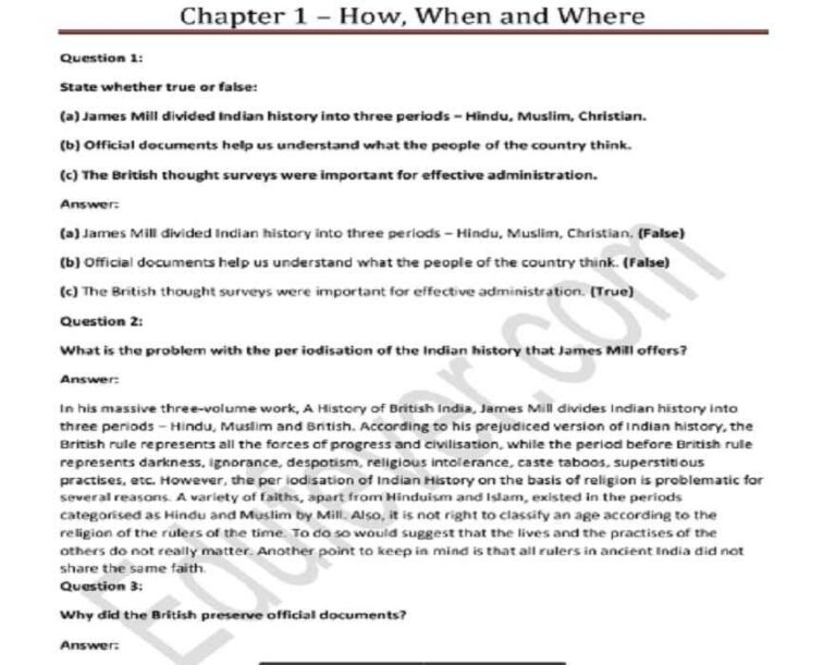 CBSE Class 8th History Our Pasts NCERT Solutions in PDF