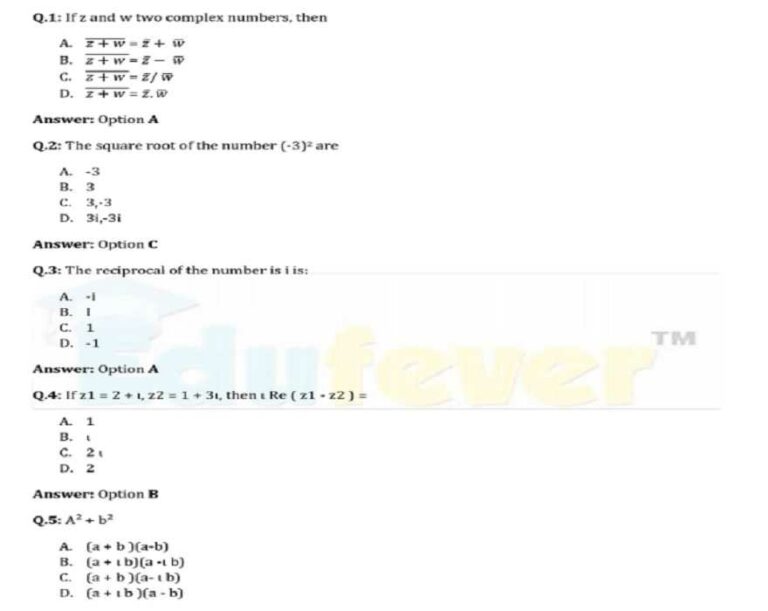 Mathematics: Complex Number MCQ eBook