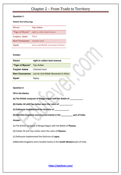 CBSE Class 8th History Our Pasts NCERT Solutions in PDF