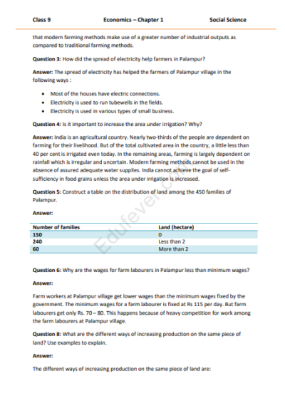 CBSE Class 9th Economics NCERT Solutions in PDF