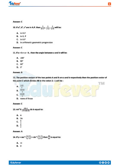 CBSE Class 10 Maths MCQ E-Book for Entrance Exam