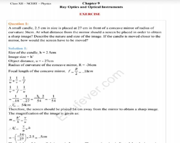 Class 12th Physics Part 2 NCERT Solutions in PDF