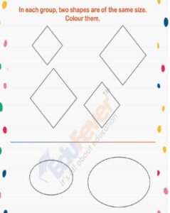 Class UKG - Color the Same Shapes Worksheets in PDF For Kindergarten