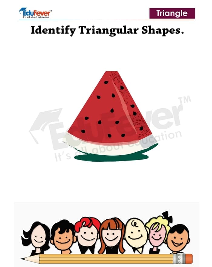 Identifying Triangular Shapes LKG Worksheets In PDF For Kindergarten