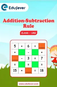 Class UKG - Set of 10 Addition-Subtraction Rule Worksheets in PDF