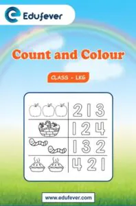 Class LKG - Count and Color Worksheets in PDF For Kindergarten