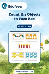 Class UKG-Count Objects in Each Set Worksheet in PDF For Kindergarten