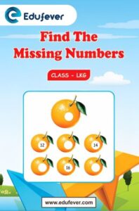 Class LKG - Find The Missing Number Worksheet in PDF For Kindergarten