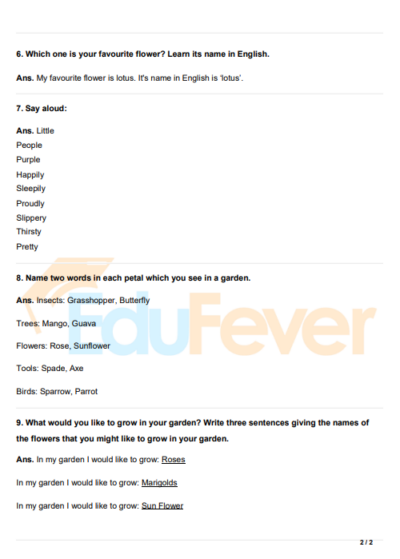 CBSE Class 3 English Marigold NCERT Solutions