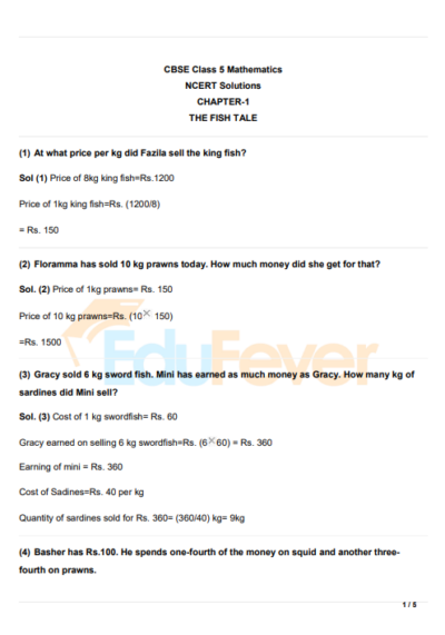 CBSE Class 5 Math Magic NCERT Solutions