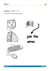 Free Download CBSE Class 1 Parts Of Computer Worksheet