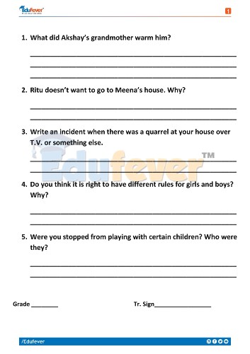 Free Download CBSE Class 4 EVS Printable Worksheet in PDF