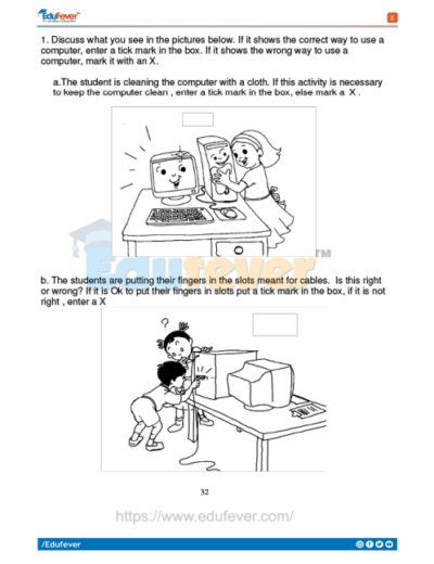 CBSE Class 1 Computer Science Activity Worksheet