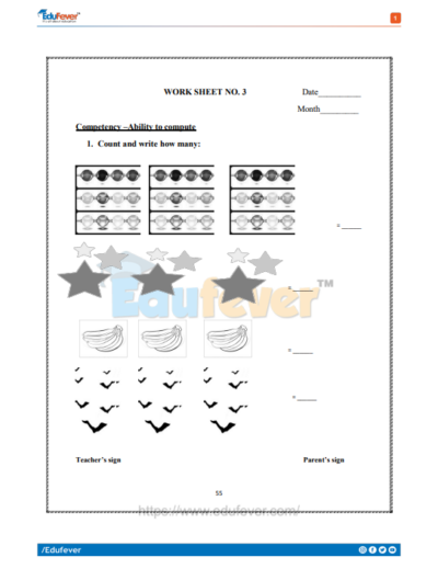 CBSE Class 1 Maths Printable Worksheet in PDF