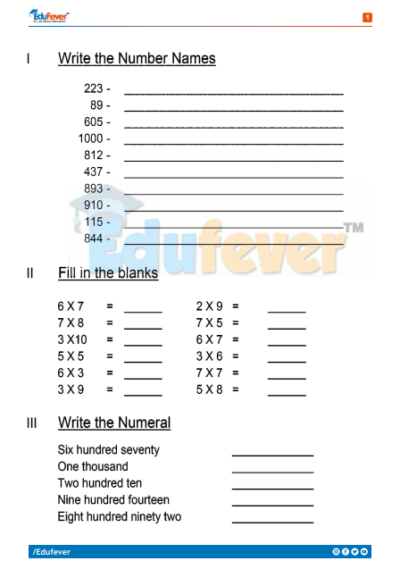 CBSE Class 2 Maths Activity Worksheet in PDF