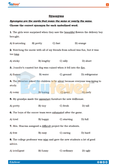 CBSE Class 2 English Activity Worksheet in PDF