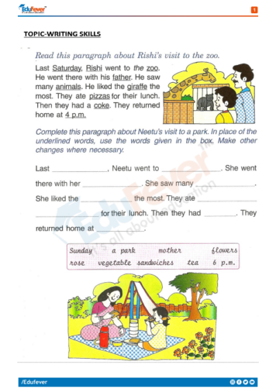 CBSE Class 2 English Class Test Worksheet in PDF