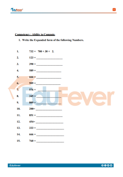 CBSE Class 3 Maths Practice Worksheet