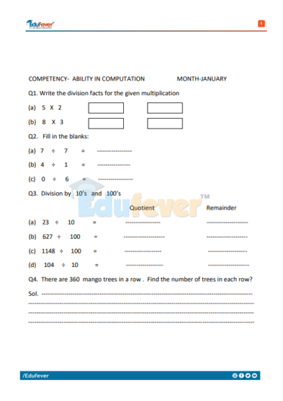 CBSE Class 3 Maths Worksheet