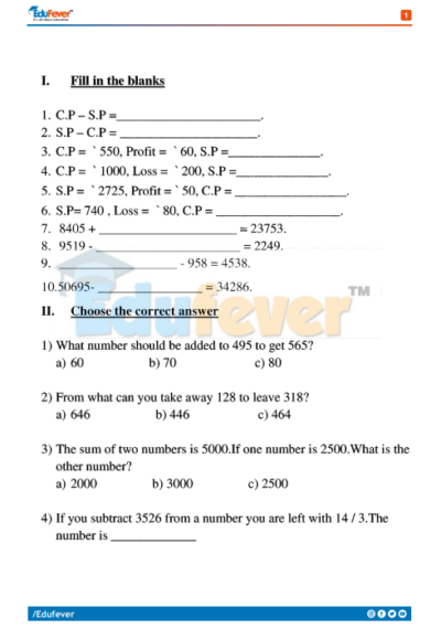 CBSE Class 5 Maths Activity Worksheets