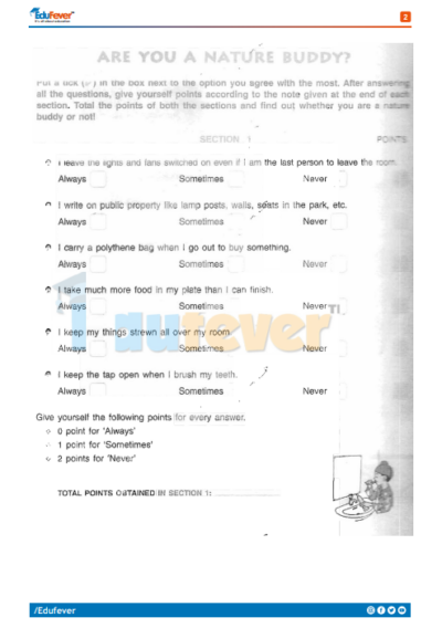 CBSE Class 5 EVS Activity Worksheets