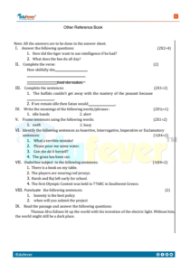 CBSE Class 5 English Question Paper in PDF