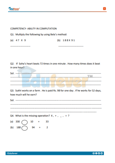 CBSE Class 5 Maths Worksheet
