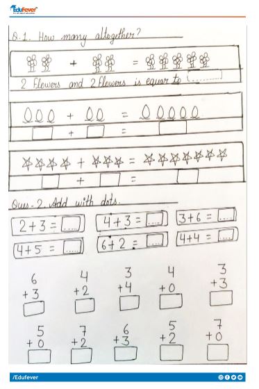 Buy Class 1 Math Addition Worksheet with Solution at low Price