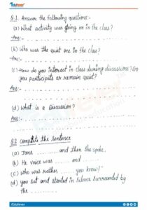 CBSE Class 5 English Class Discussion Worksheet with Solutions