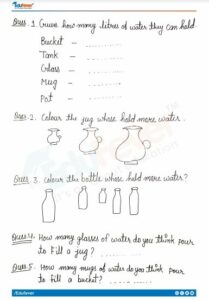 CBSE Class 3 Math Jugs and Mugs Worksheet with Solutions