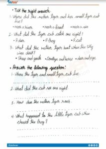 CBSE Class 3 English Little Tiger Big Tiger Worksheet with Solutions