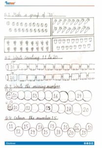 Class 1 Math Number From 10 To 20 Worksheet