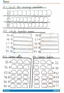 Class 1 Math Numbers Worksheet with Solution