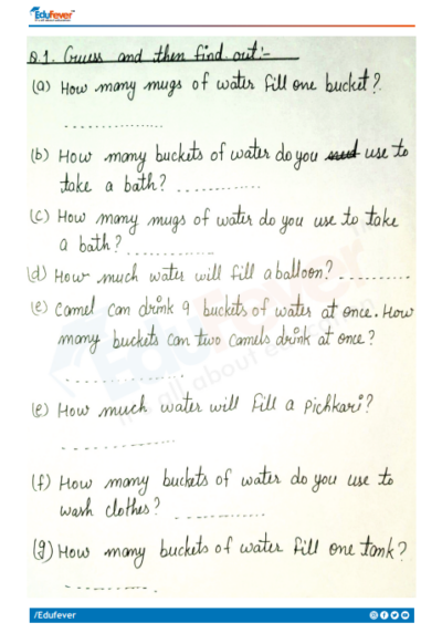 CBSE Class 2 Math Jugs and Mugs Worksheet with Solutions