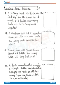 CBSE Class 3 Math Give And Take Worksheet with Solutions