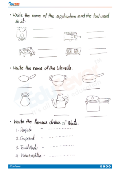 CBSE Class 3 EVS What Is Cooking Worksheet with Solutions