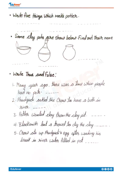 CBSE Class 3 EVS Making Pots Worksheet with Solutions