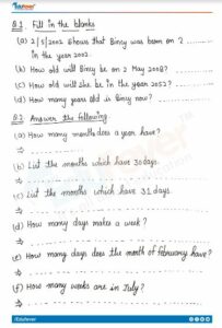 CBSE Class 3 Math Time Goes On Worksheet with Solutions