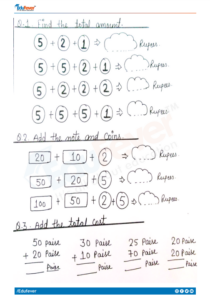 Class 1 Math Money Worksheet with Solution