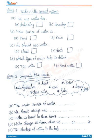 CBSE Class 3 EVS Drop By Drop Worksheet with Solutions