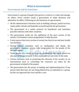 Class 6 What is Government Questions and Answers