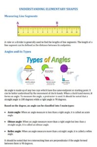 Class 6 Maths Chapter 5 Understanding Elementary Shapes Worksheets