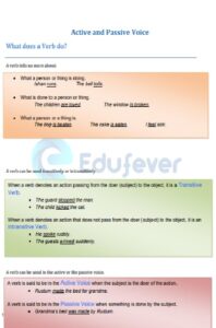 CBSE Class 6 English Grammar Voice Worksheets