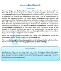 Class 7 Gopal and the Hilsa-fish Worksheet