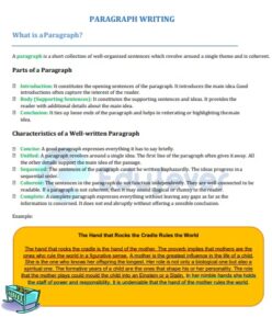 CBSE Class 7 Paragraph Writing PDF