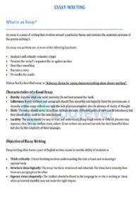 CBSE Class 6 English Grammar Essay Writing