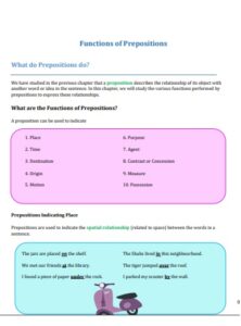 CBSE Class 6 English Grammar Prepositions Worksheets