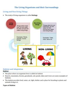 Class 6 Science Chapter 6 The Living Organisms and Their Surroundings