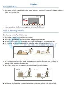 Class 8 Science Friction Question Answer